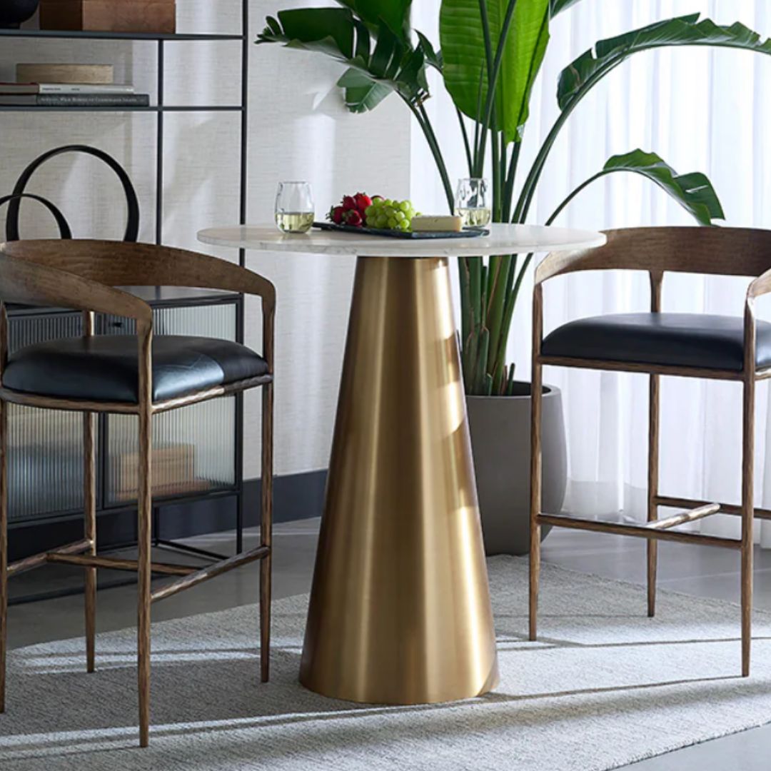 Damon Bar Table, Gold– Landen Furniture & Decor