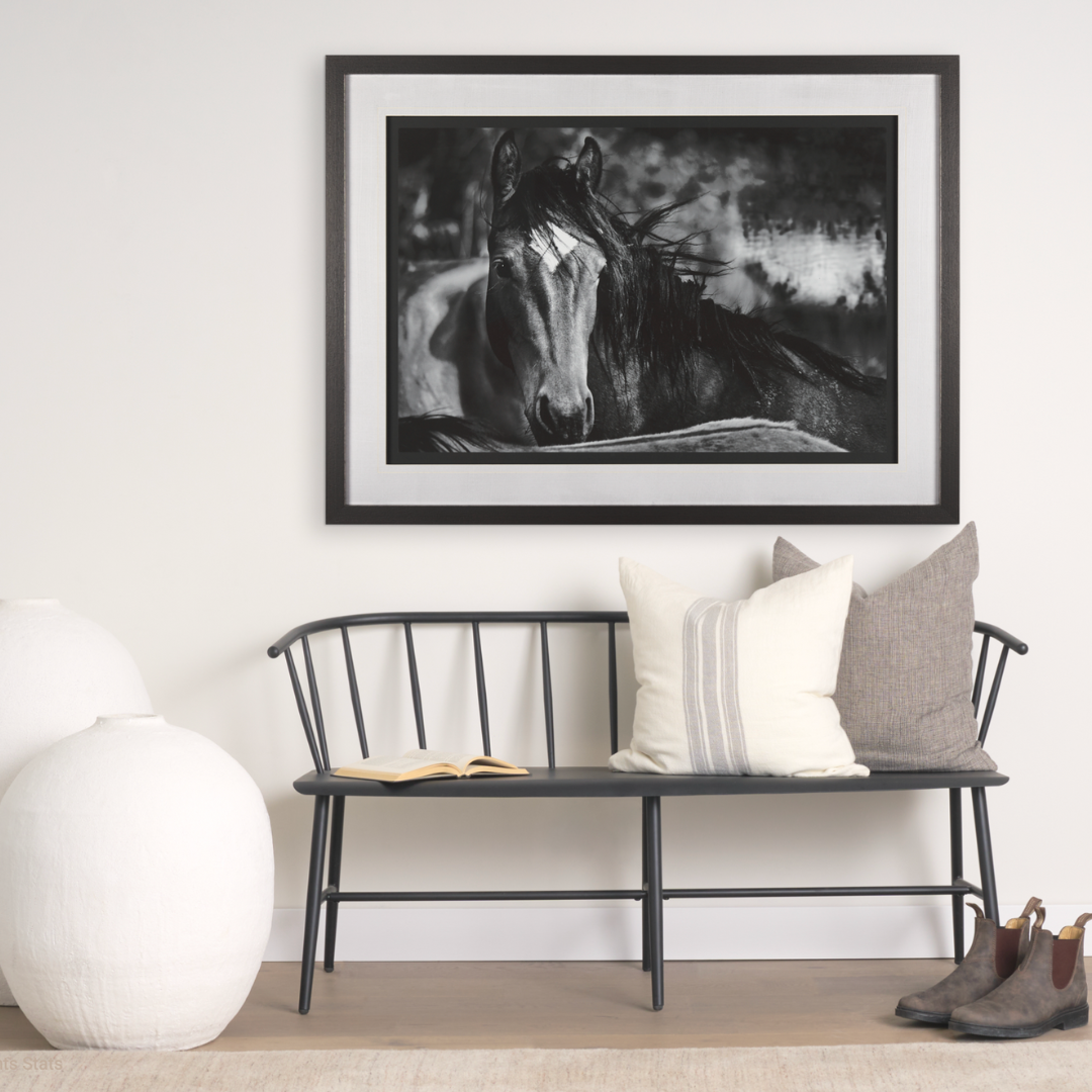 Colin Bench - Black Metal– Landen Furniture & Decor