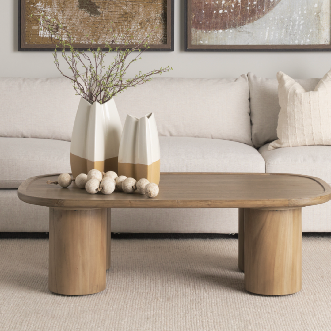 Tavi Coffee Table, Natural Brown– Landen Furniture & Decor