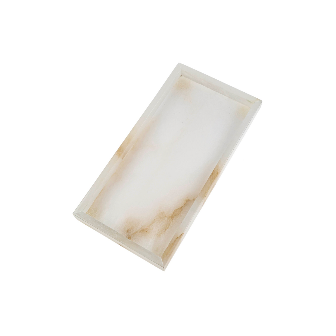 Rectangular Alabaster Tray - Small– Landen Furniture & Decor