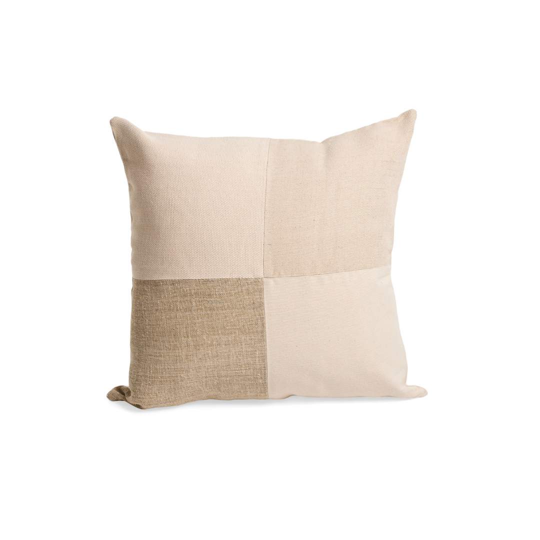 Grid Patch Euro Pillow - Natural– Landen Furniture & Decor