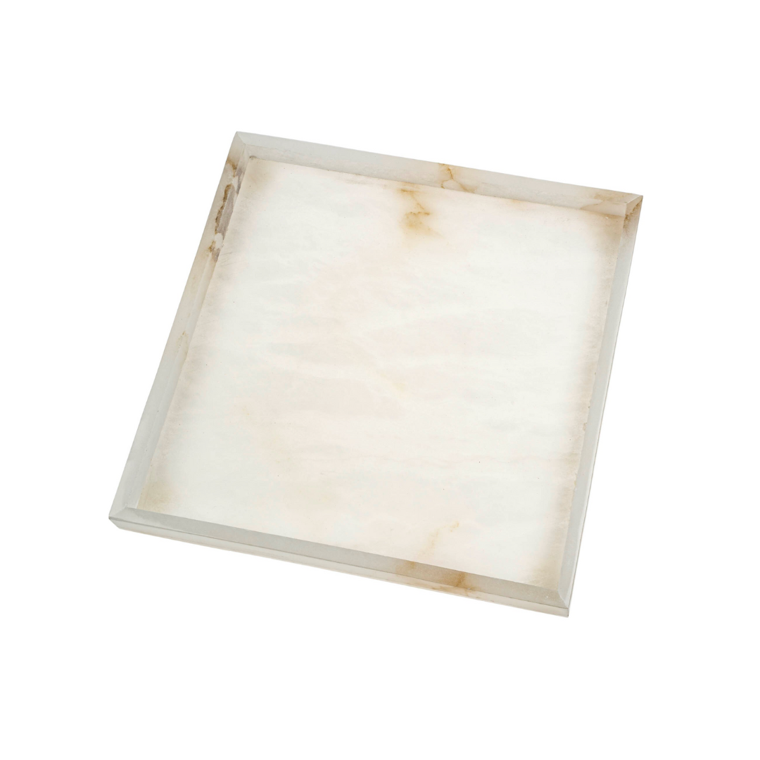 Square Alabaster Tray - Large– Landen Furniture & Decor
